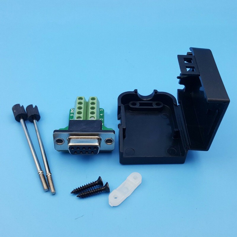 Conector DB9 hembra con tornillos