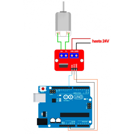 Controlador de velocidad de motor PWM IRF520 MOSFET para Arduino/Raspberry