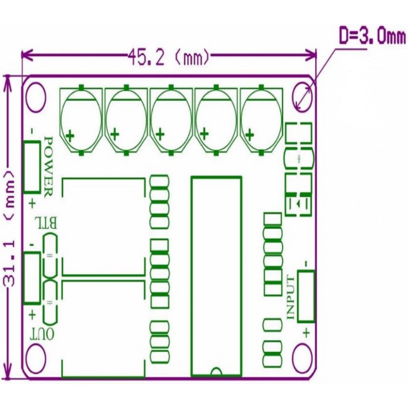 Amplificador de audio 35W TDA8932
