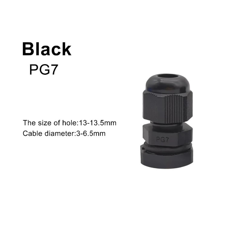 Conector PG-7 / PG-11 Tamaño PG7 3/8 NEGRO