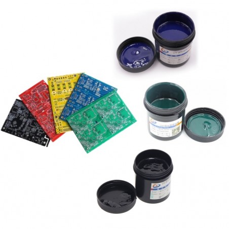 Tinta UV para placa PCB color azul (mascara para soldar) Color Azul