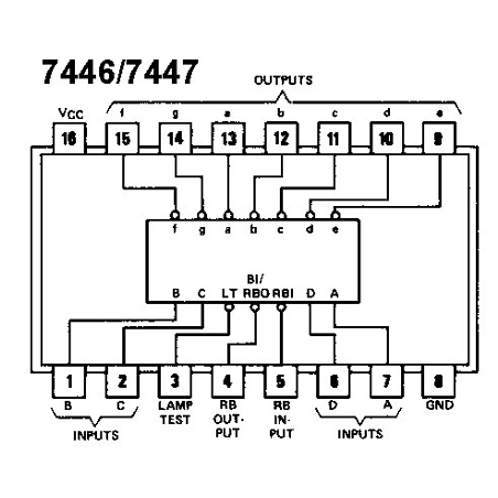 Compuerta Logica Decodificador SN74LS47N