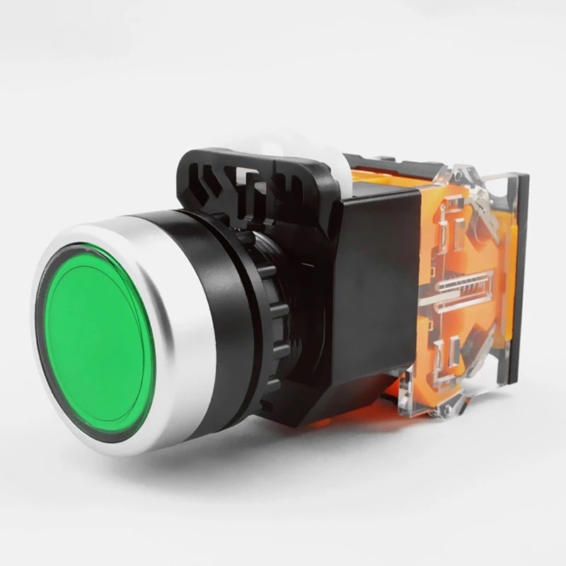 Boton industrial push button Tipo Push Button Industrial Verde