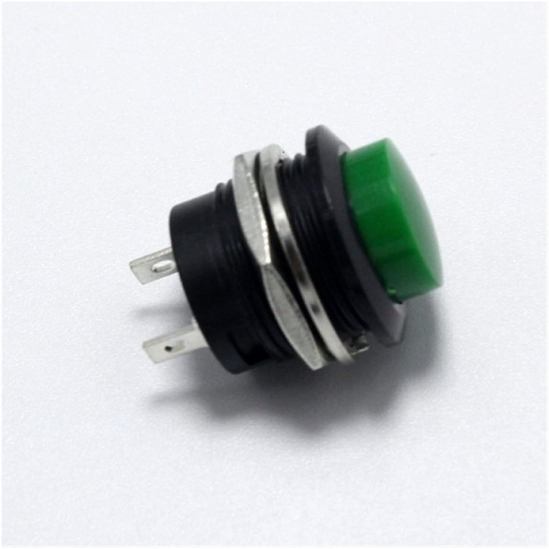 Interruptor push button 16mm R13-507 Color Verde