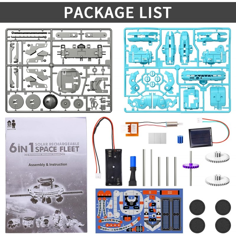 Flota Espacial 6 en 1 Recargable con Energia Solar Lucky Doug