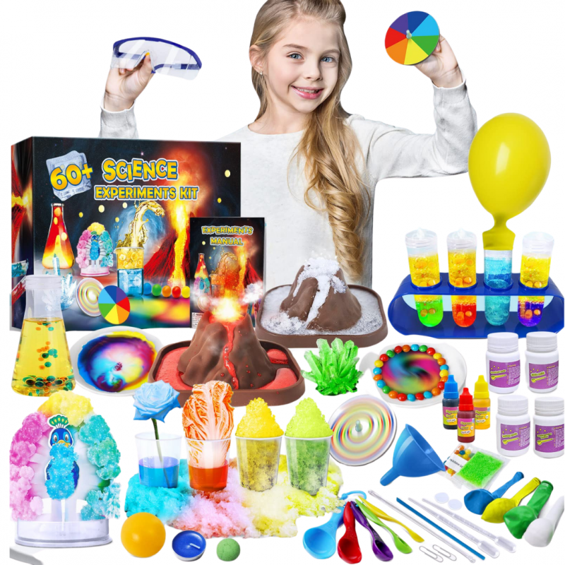 kit de 60 experimentos científicos para niños STEM