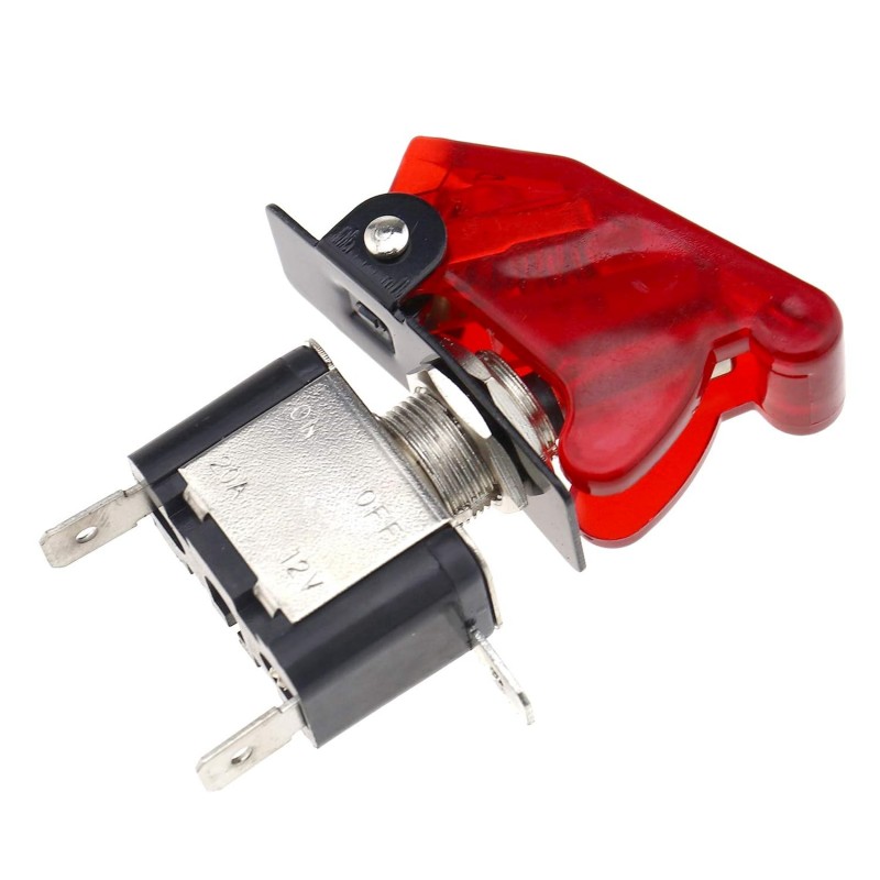 Interruptor de Palanca On - Off con luz rojo 12V 20A (2 posiciones)