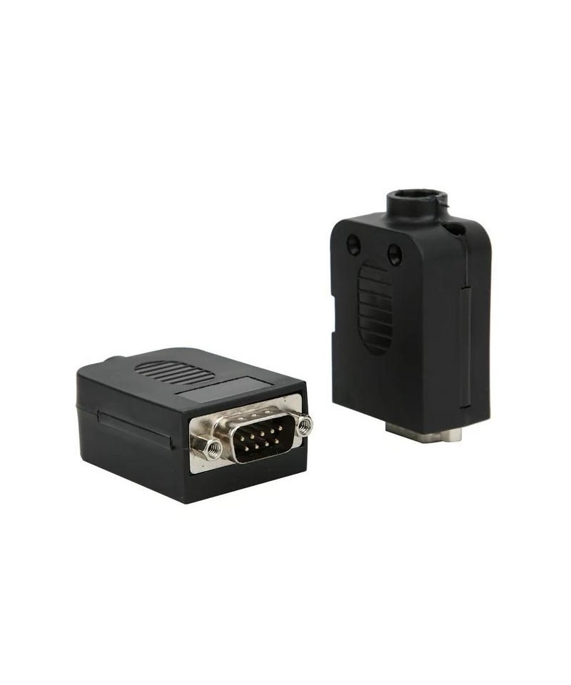 Conector DB9 macho con tornillos
