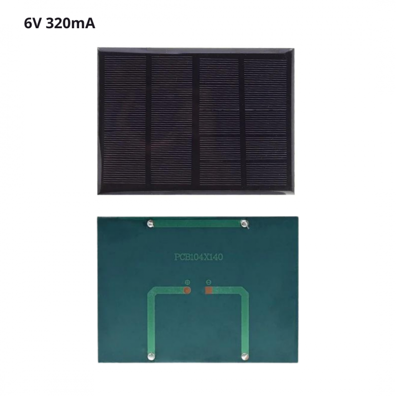 Panel solar 6V-18V Valor 6V 320mA