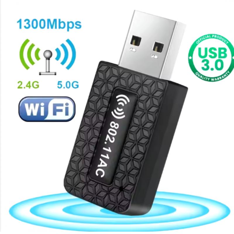 Adaptador Wifi USB 3.0 banda dual 2.4G y 5.8G 1300MBPS AC1300-6B14