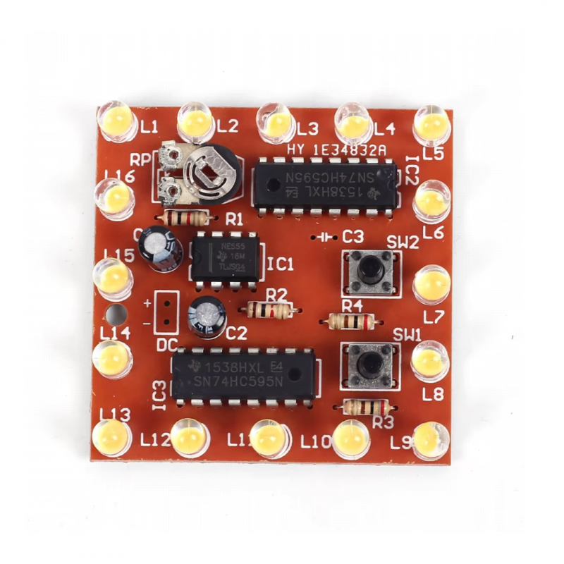 Modulo de luces NE555 + 74HC595 16Bit 16 canales con flujo de agua