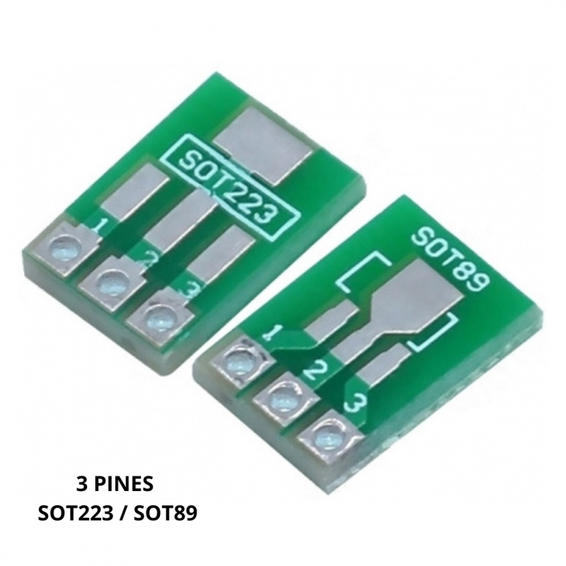 Adaptador PCB SMD a DIP 3-28 PINES Tamaño 3 pines