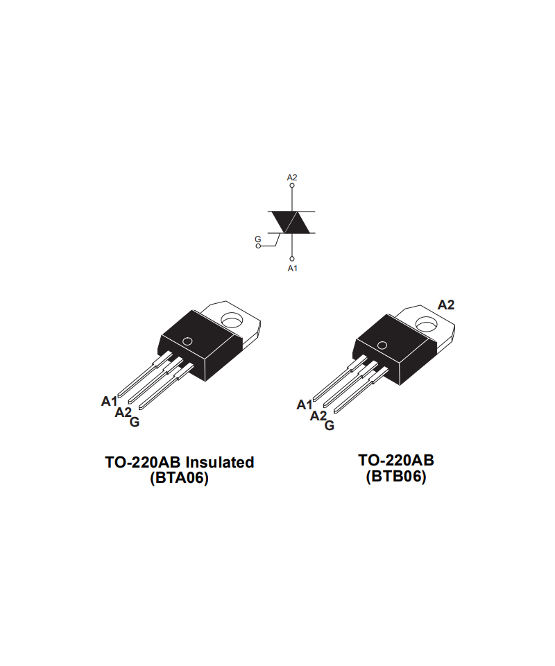Triac BTA06-600V 6A