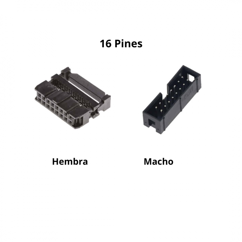 conector IDC para faja de datos 6 - 64 pines hembra - macho Tipo 6 PINES