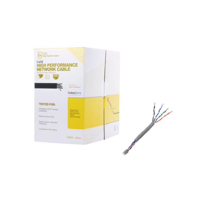Caja de cable UTP 300 Metros Tipo Cat 5e interior