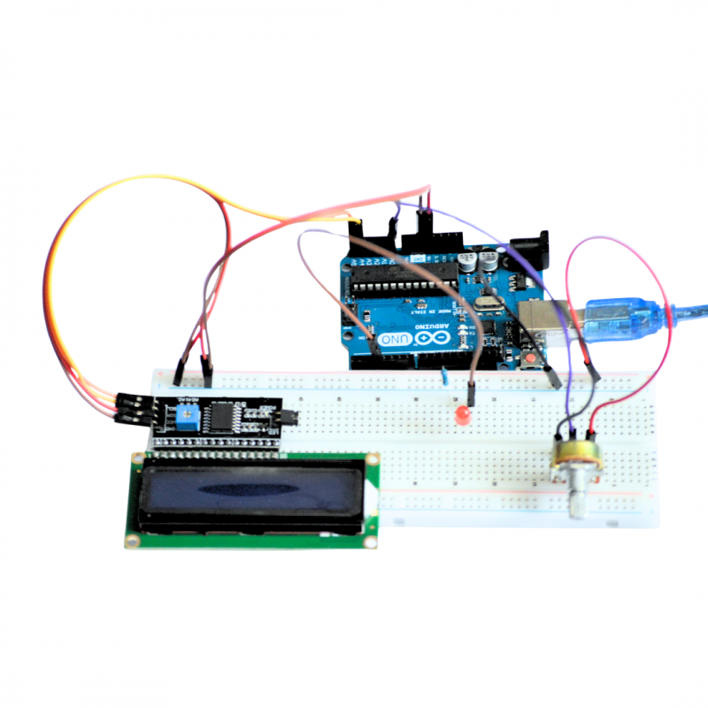 Proyecto Control de Brillo LED con Arduino y LCD I2C