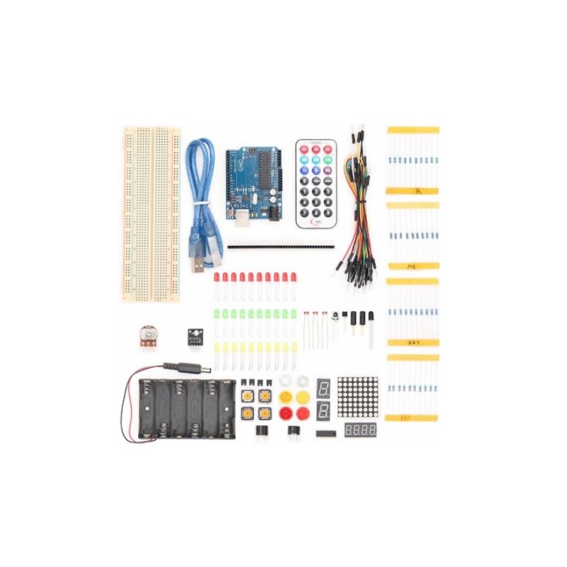 Kit Inicial Basico para Proyectos de Electrónica Compatible con Arduino